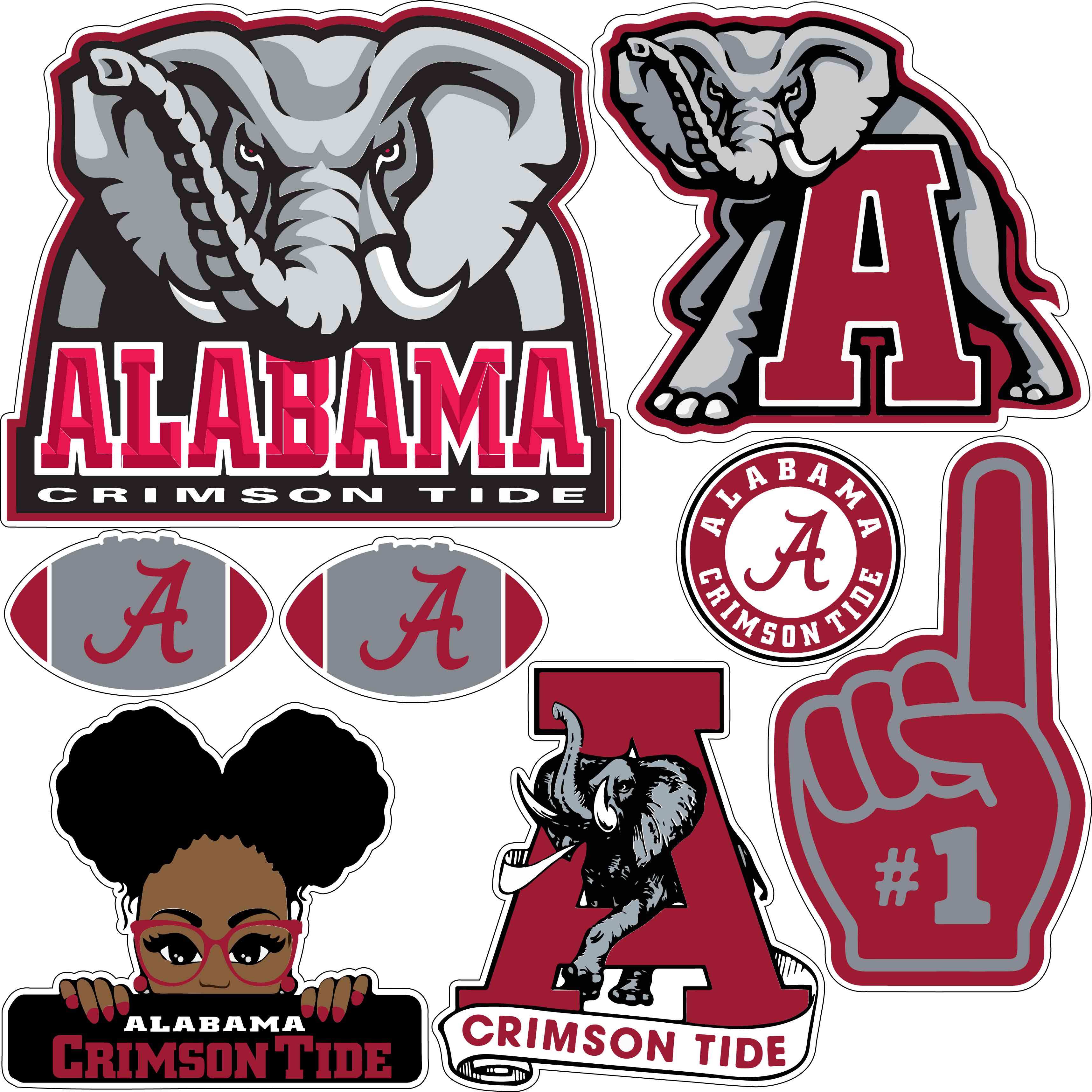 Alabama Half Set 3 Sheet Misc. (Must Purchase 2 Half sheets - You Can ...