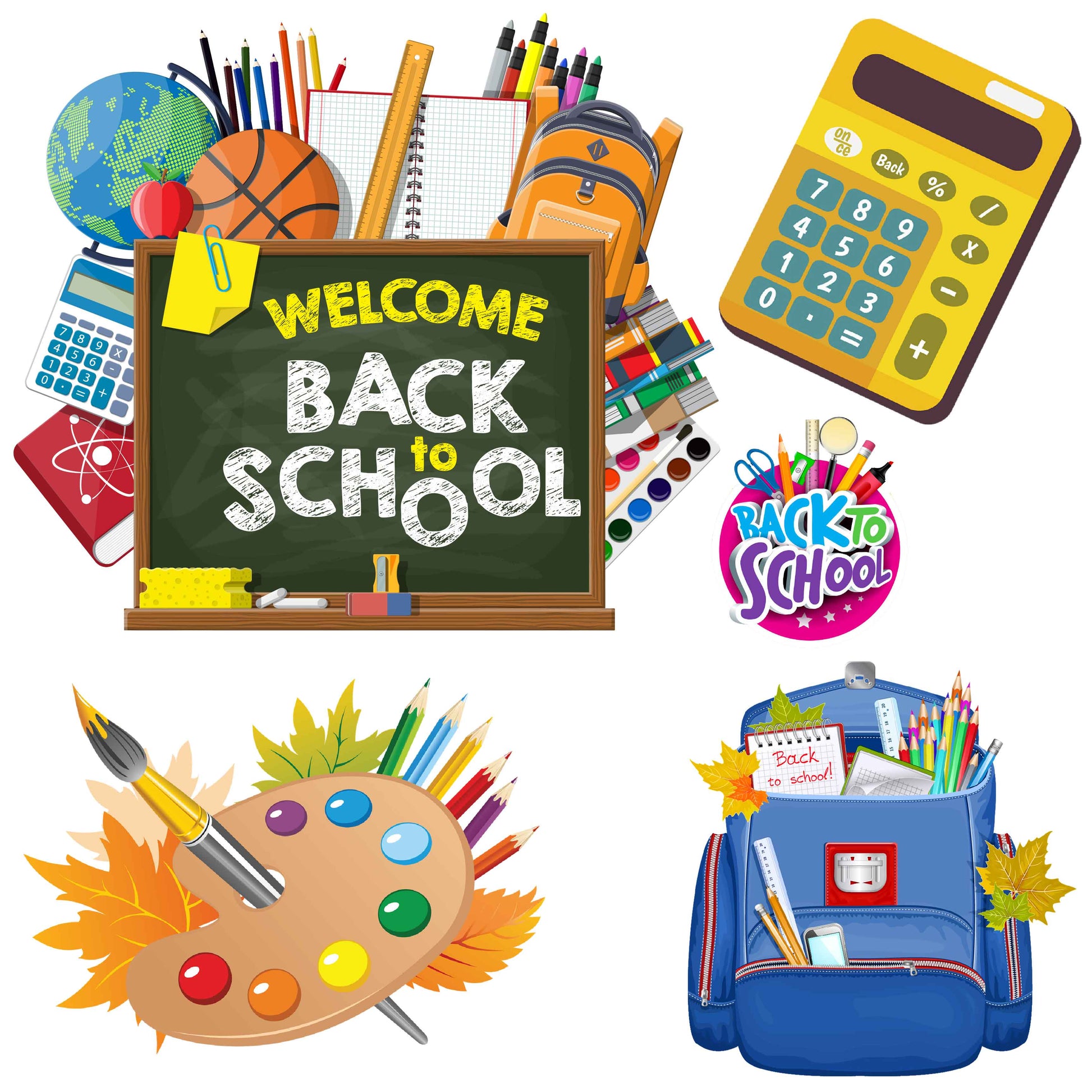 School - Back to School - Welcome Back Sign Kids - Half Sheet Misc. (M ...