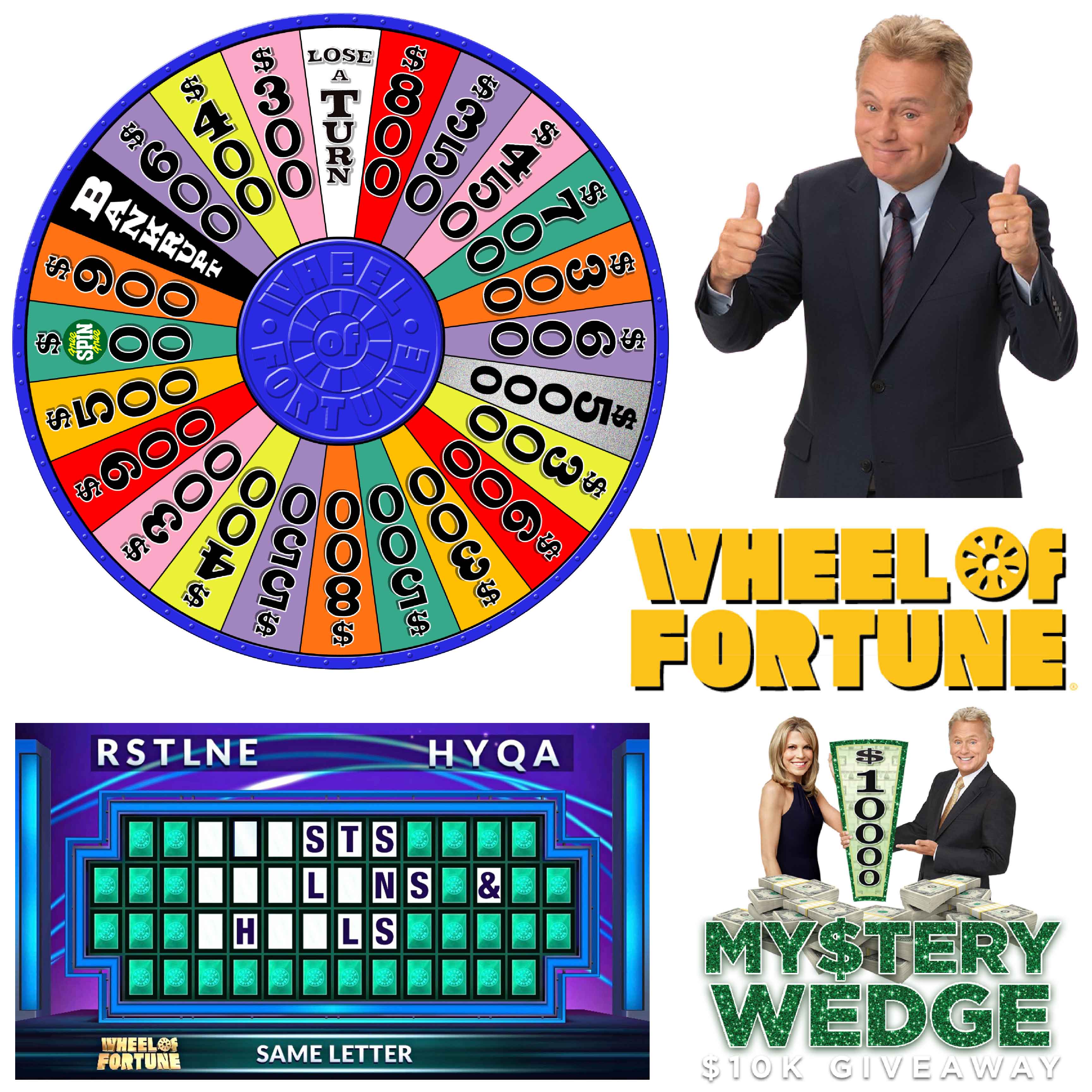 Wheel of Fortune Half Sheet Misc. (Must Purchase 2 Half sheets - You C ...