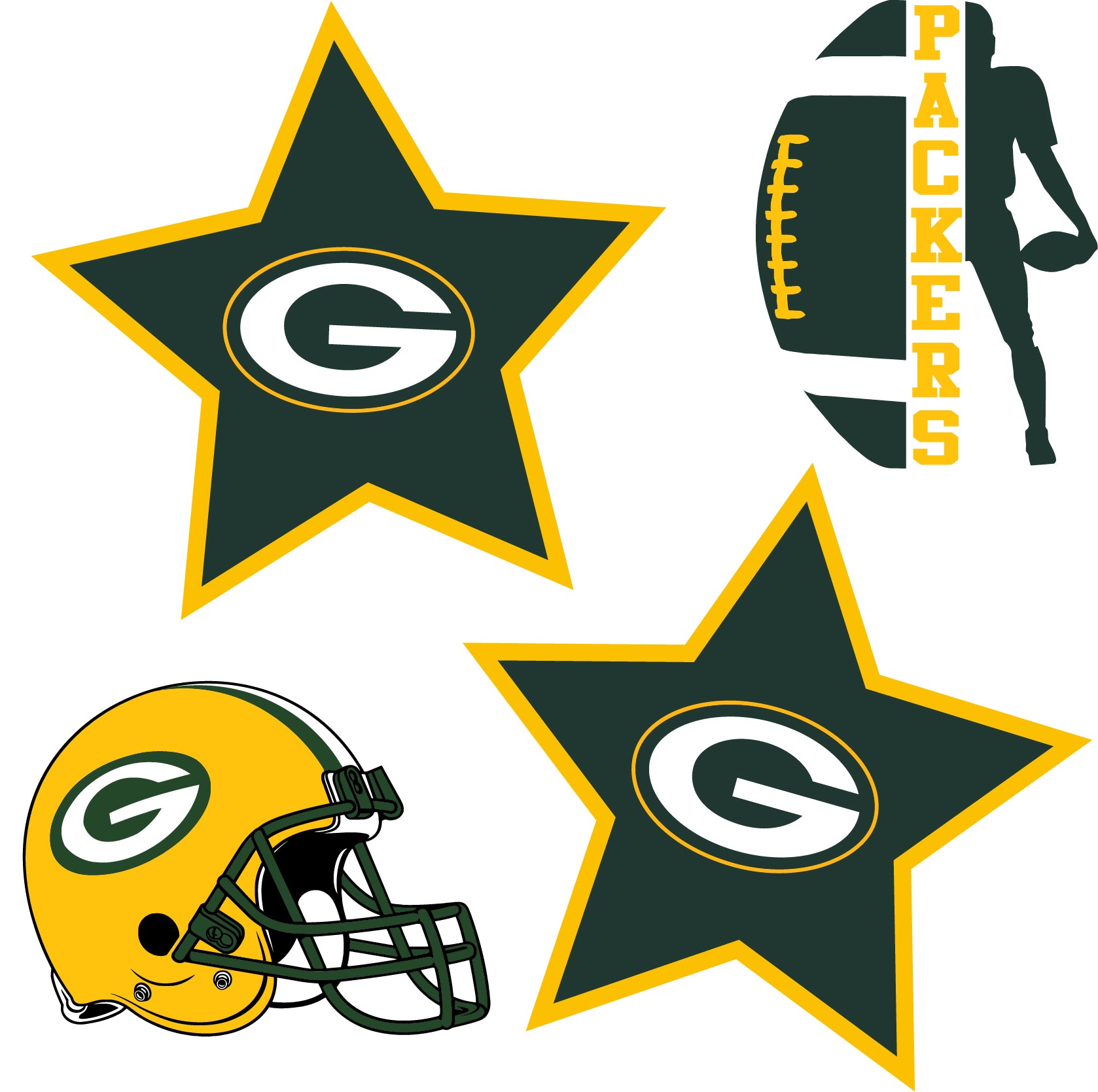 Green Bay Packers 3 Half Sheet Misc. (Must Purchase 2 Half sheets - Yo ...