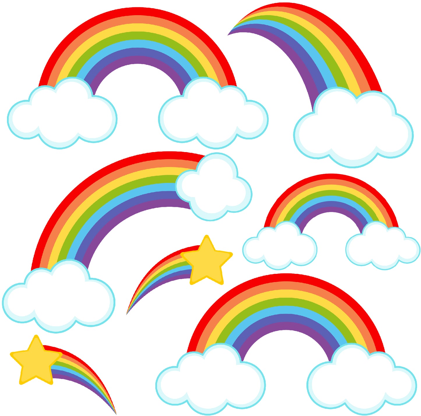 Rainbows Half Sheet Misc. (Must Purchase 2 Half sheets - You Can Mix ...